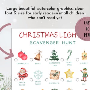 Christmas Lights Scavenger Hunt | Holiday Scavenger Hunt | Christmas ...