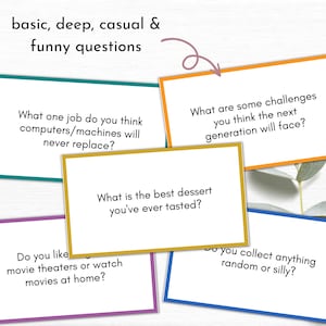 200 Conversation Starters | Printable Conversation Cards | Get to Know ...