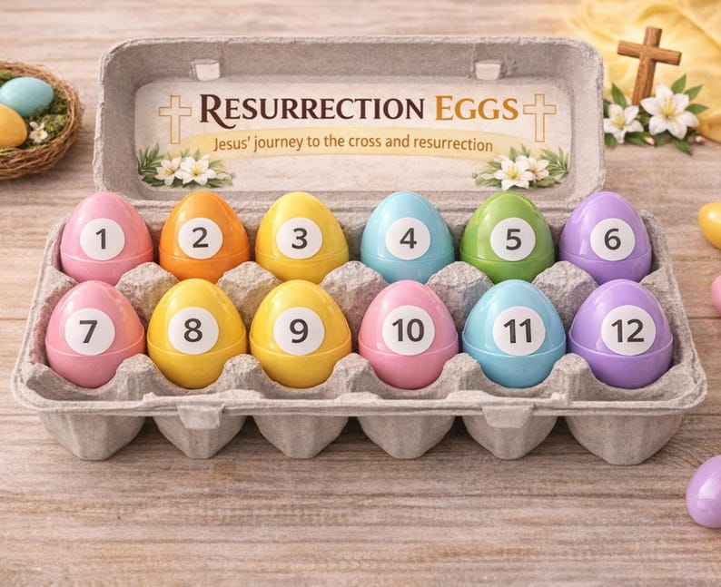 Resurrection Eggs Printable Kit, Resurrection Eggs Story, Christian ...