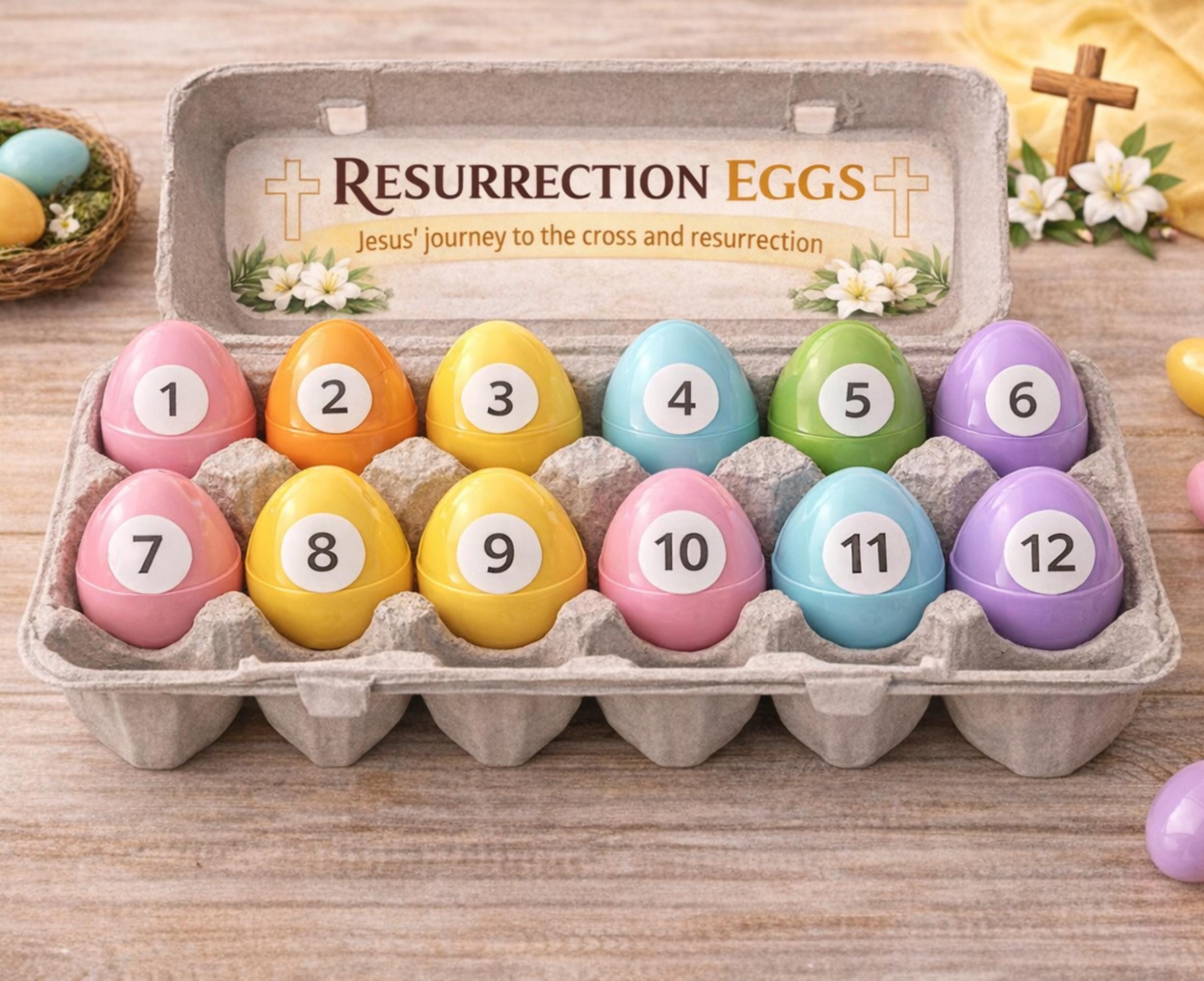 Resurrection Eggs Printable Kit, Resurrection Eggs Story, Christian ...