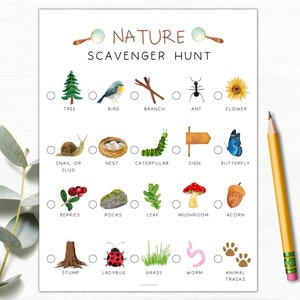 Nature Scavenger Hunt Printable Kids Scavenger Hunt Kids - Etsy