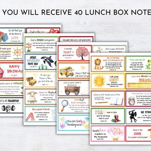 Christian Lunchbox Notes | Printable School Lunch Notes | Printable ...