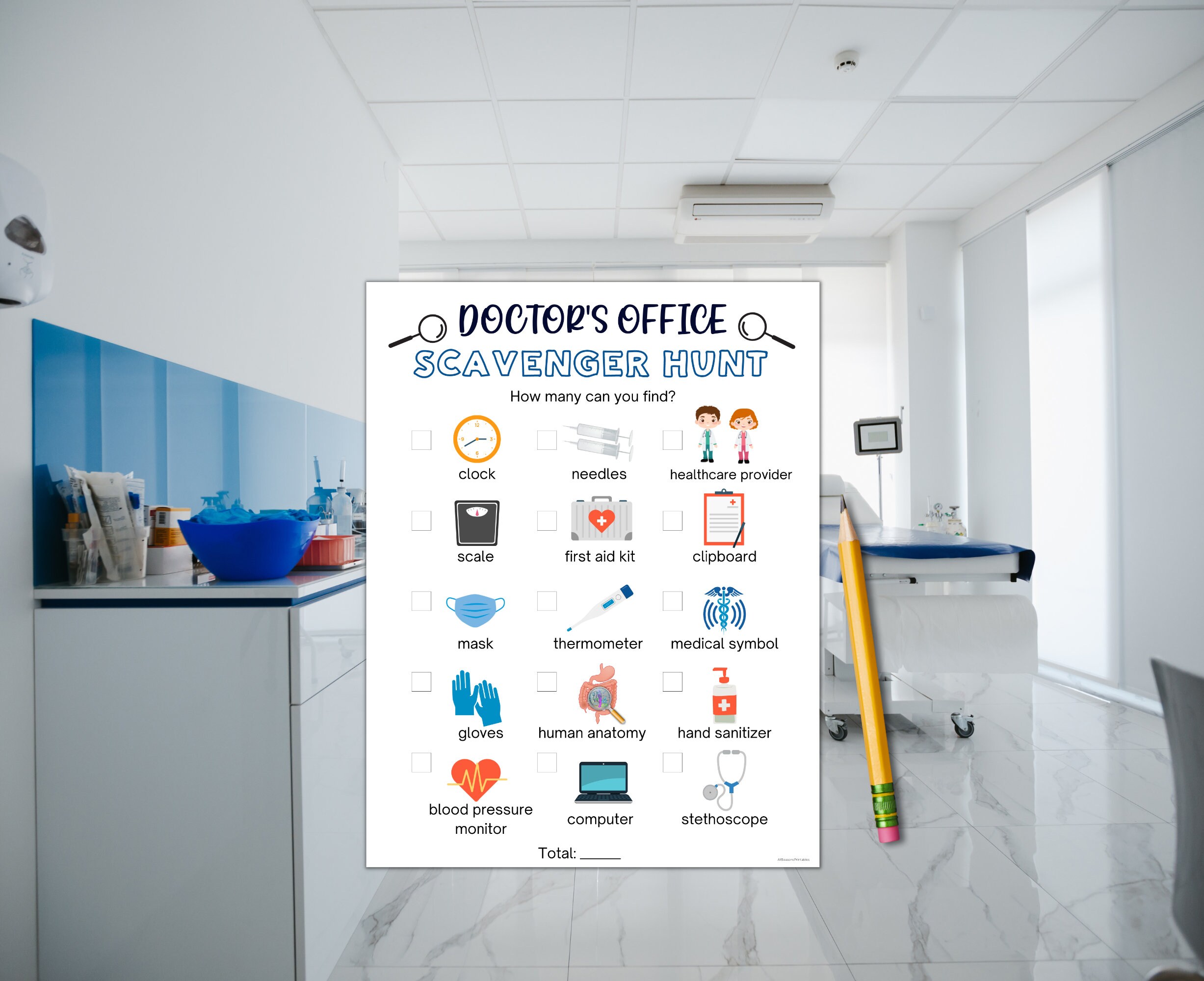 Doctor's Office Scavenger Hunt Printable Medical Office - Etsy