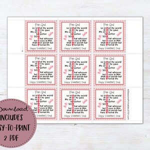 Christian Valentines Gift Tags | Bible Scripture Cards | John 3:16 ...