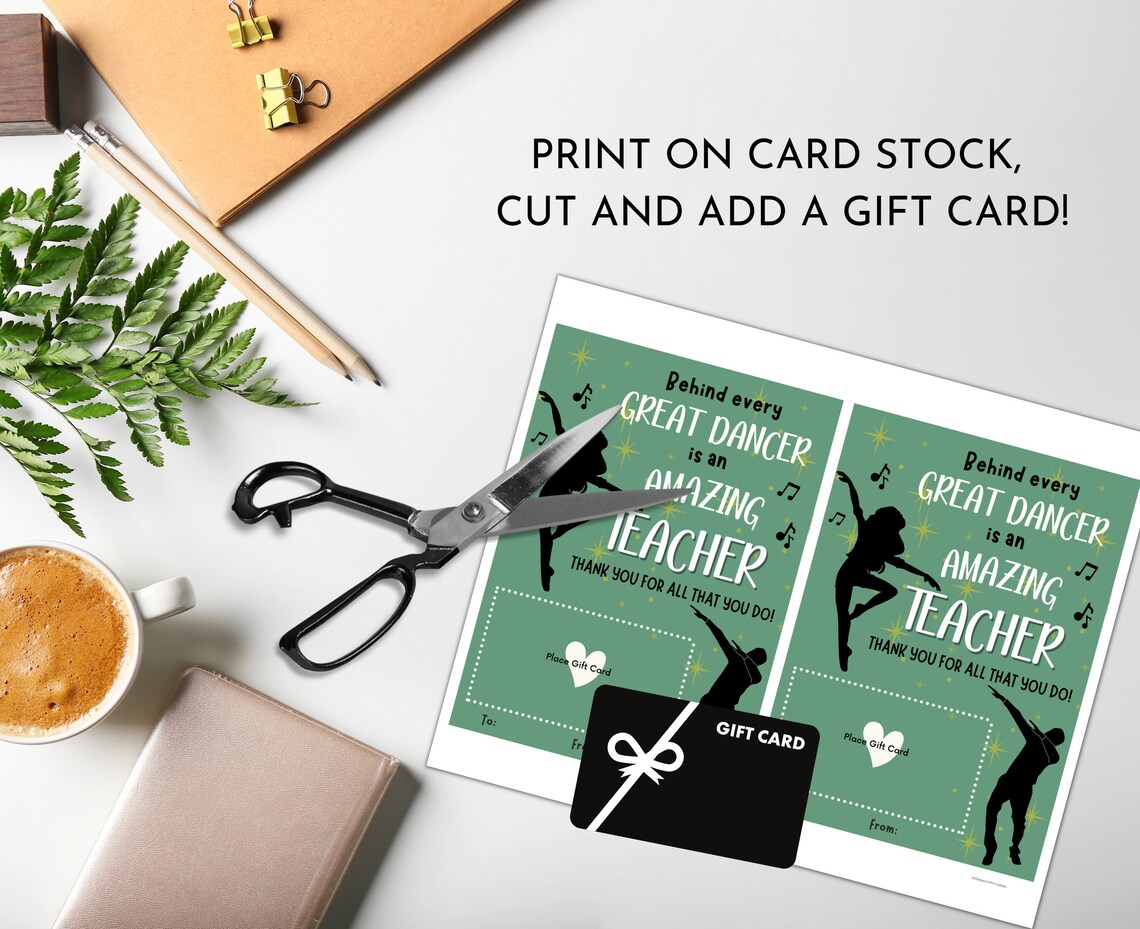 Dance Teacher Appreciation Gift Card Holder Dance Teacher - Etsy