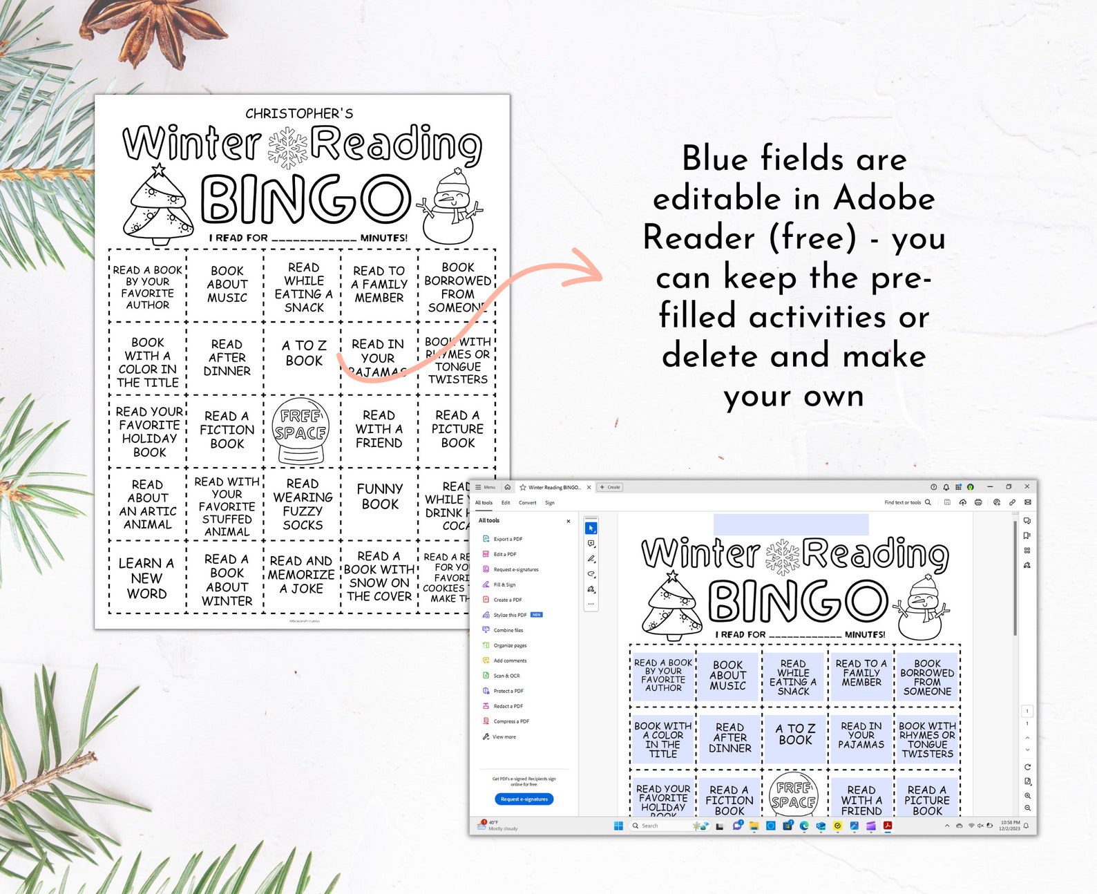 Winter Reading BINGO Challenge | Winter Break Reading Challenge ...