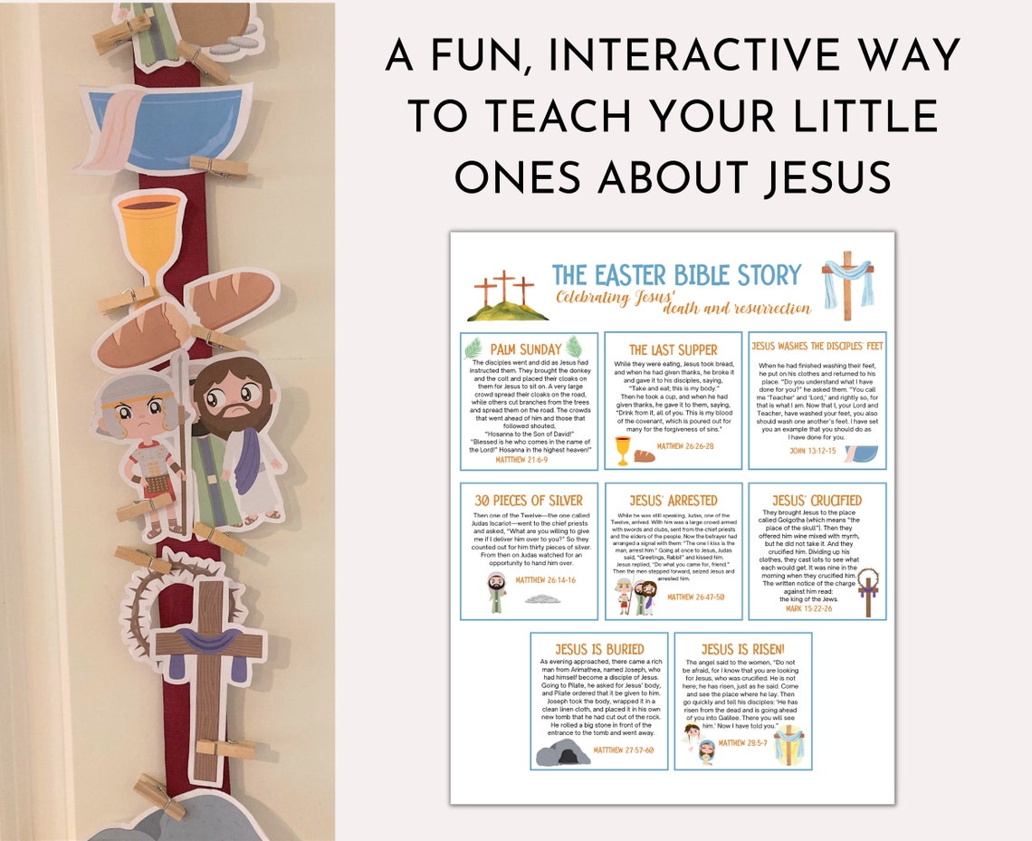 Easter Story Printable Easter Story Activity for | Etsy