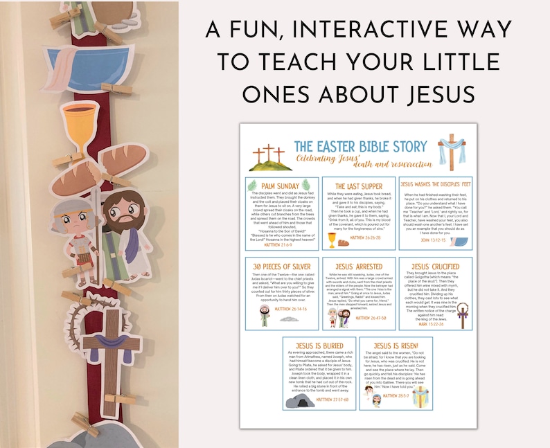 Easter Story Printable Easter Story Activity for - Etsy