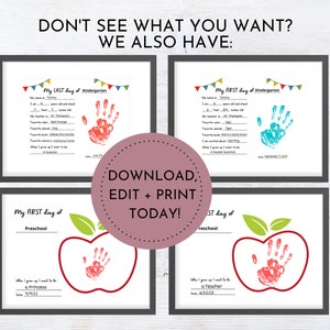 First Day of School Apple Handprint Craft | Back to School Handprint ...