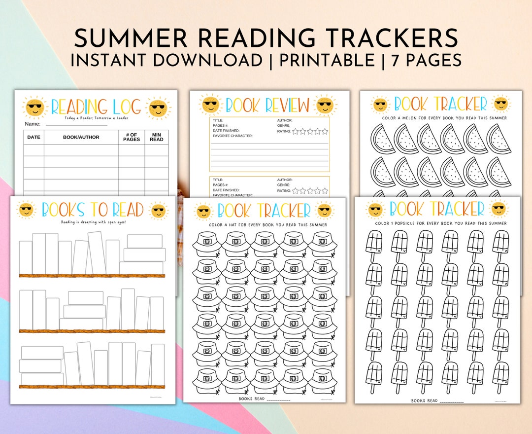 Summer Reading Tracker for Kids | Summer Reading Challenge | Summer ...