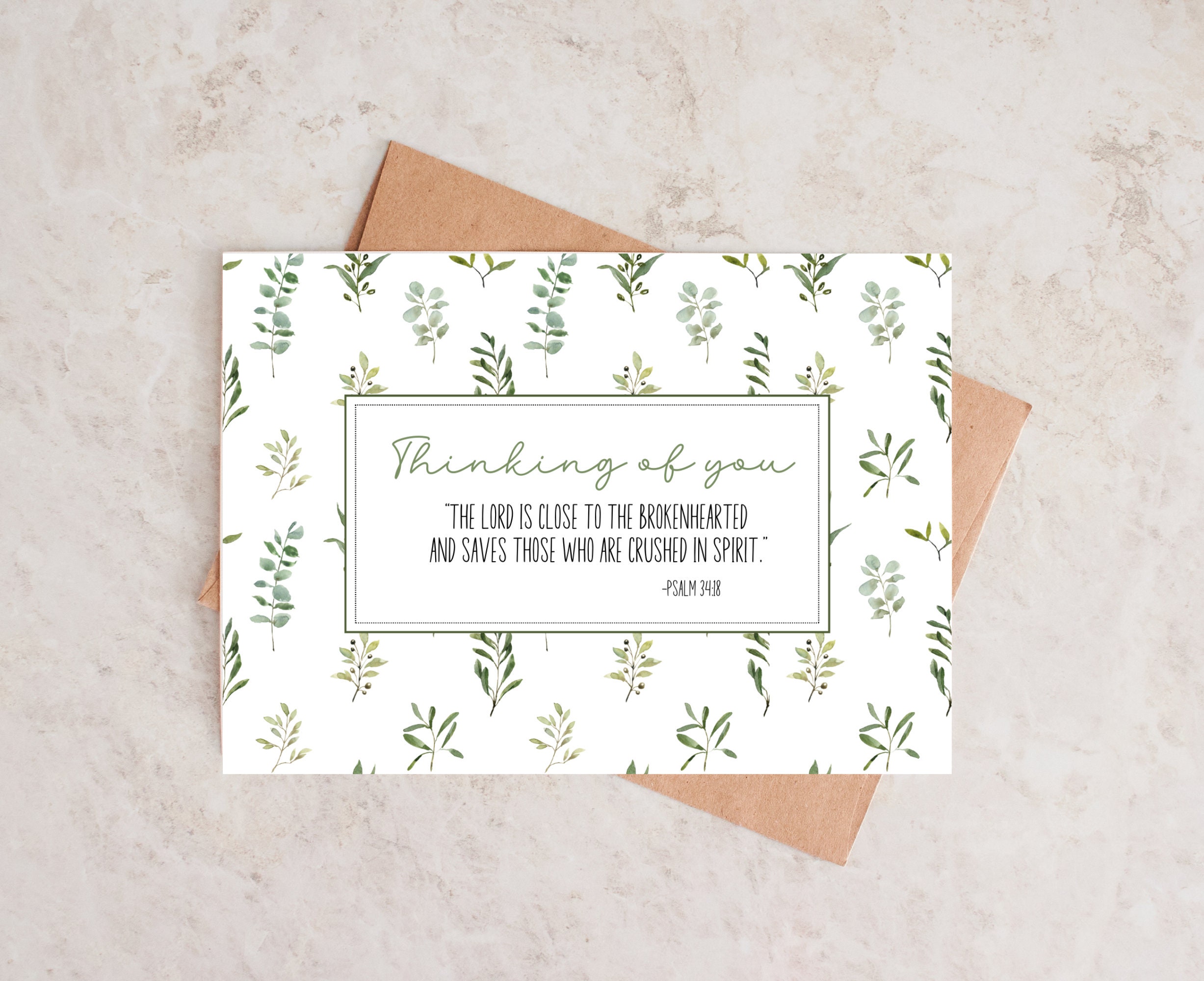 Printable Thinking of You Card Christian Scripture Card - Etsy