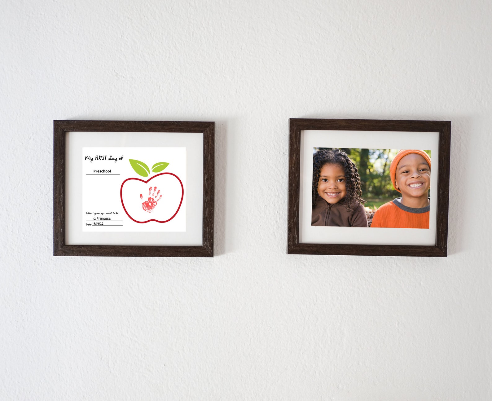 First Day of School Apple Handprint Craft | Back to School Handprint ...