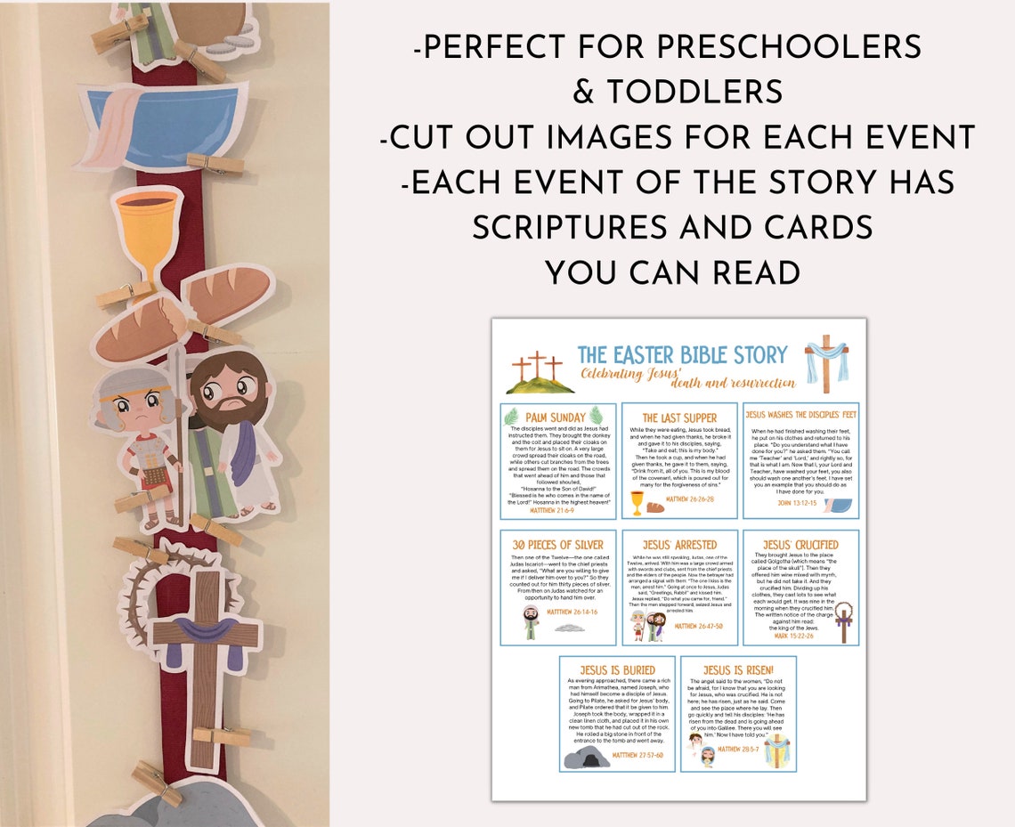 Easter Story Printable Easter Story Activity for | Etsy