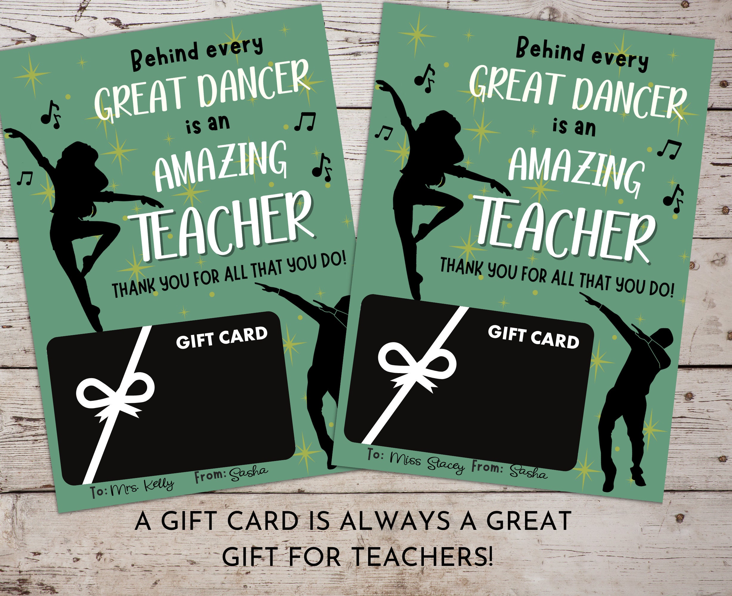 Dance Teacher Appreciation Gift Card Holder Dance Teacher - Etsy