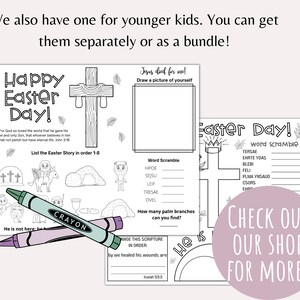 Christian Easter Placemat Activities Easter Placemat - Etsy