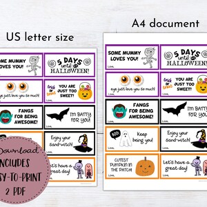 Halloween Lunch Box Notes for Kids | Positive Affirmations for Kids ...