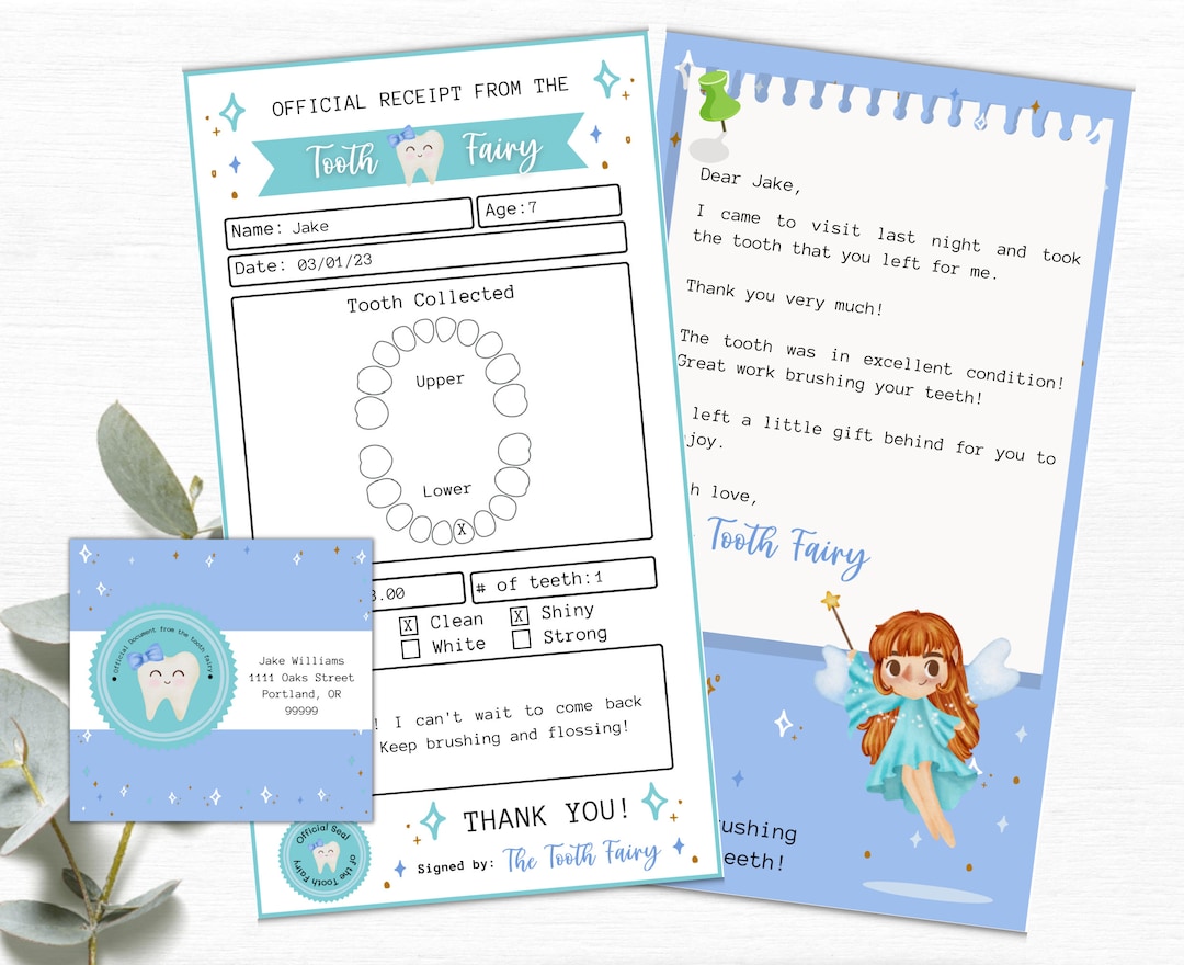 Editable Mini Tooth Fairy Letter | Tooth Fairy Note Printable | Tooth ...