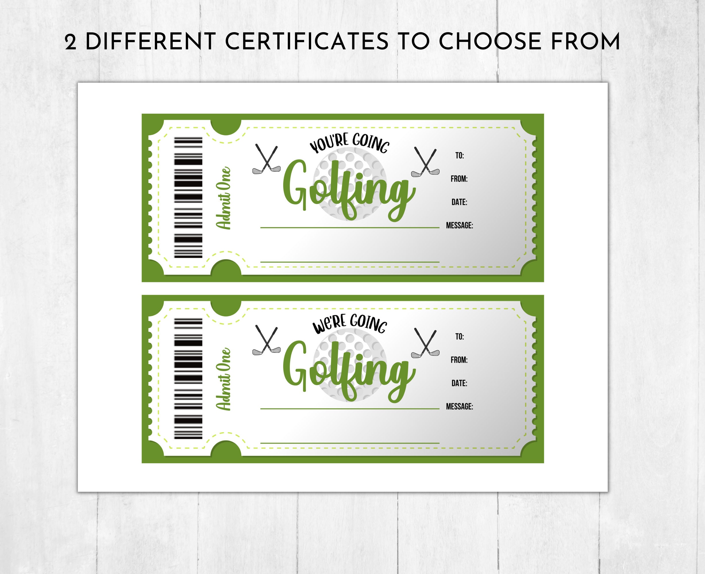 Printable Golf Gift Certificate Surprise Golfing Voucher - Etsy Australia
