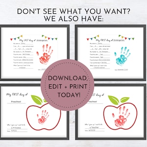 First Day of School Handprint Craft | First and Last Day of School ...