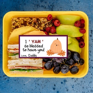Thanksgiving/fall Lunch Box Notes for Kids | Lunchbox Notes Template ...