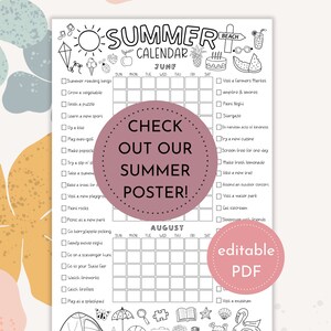 Summer Bucket List Printable | Summer Bucket List for Kids | Summer ...