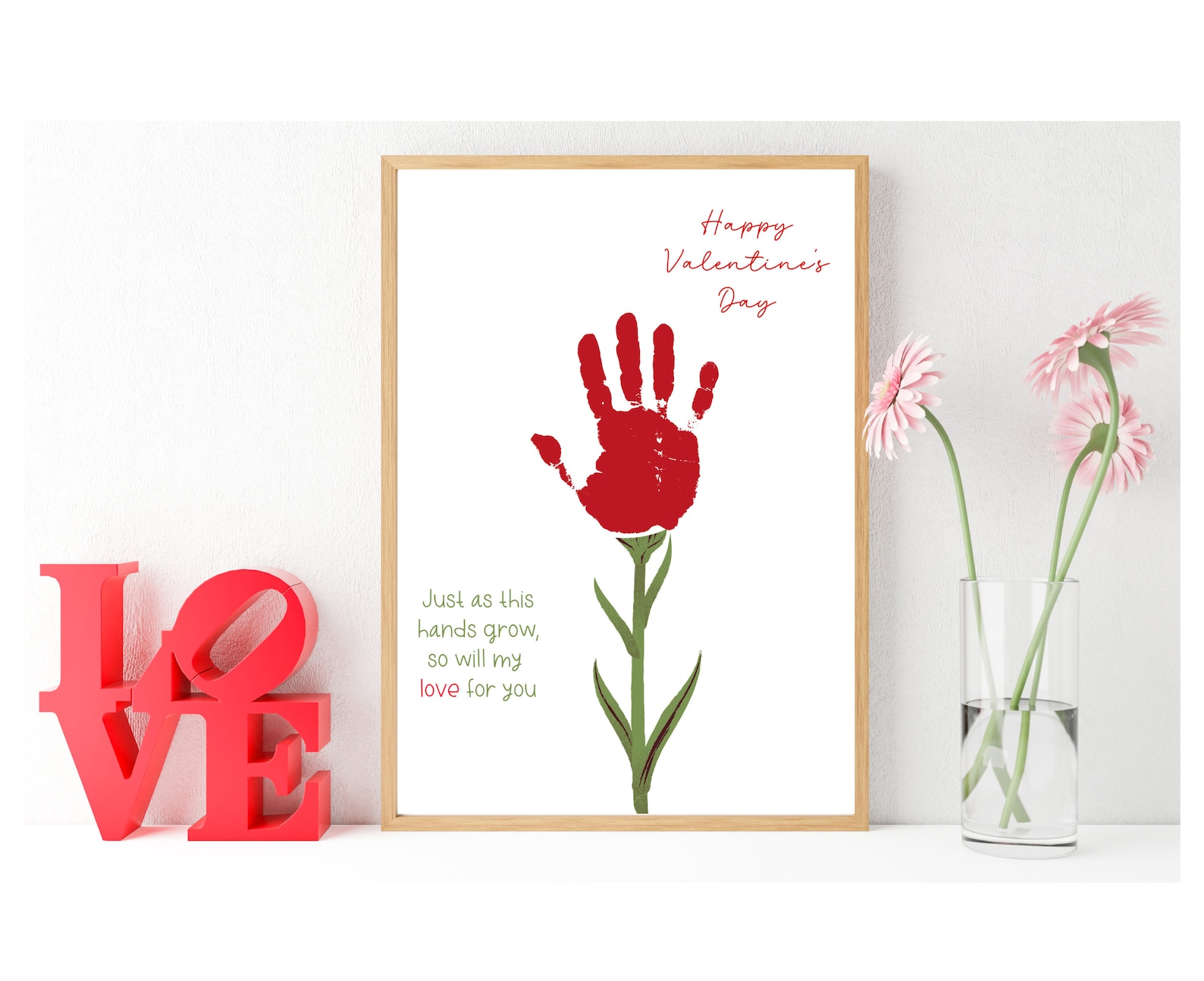 Valentines Handprint Art Valentine Handprint Craft for Kids Preschool ...