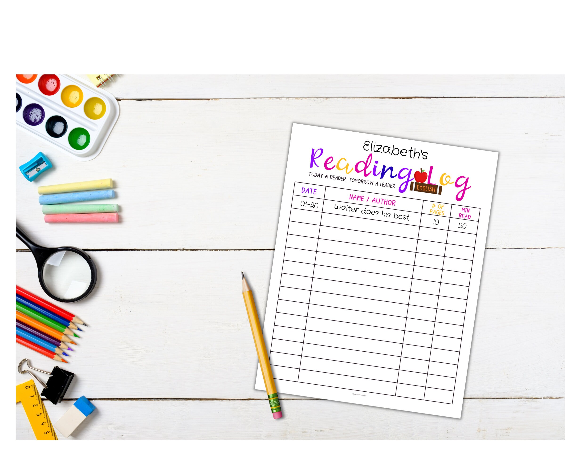 Reading Log for Kids | Reading Log Printable | Book Tracker for Kids ...