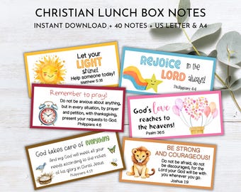 48 Printable Bible Verse Notes for Kids | Encouragement Cards ...
