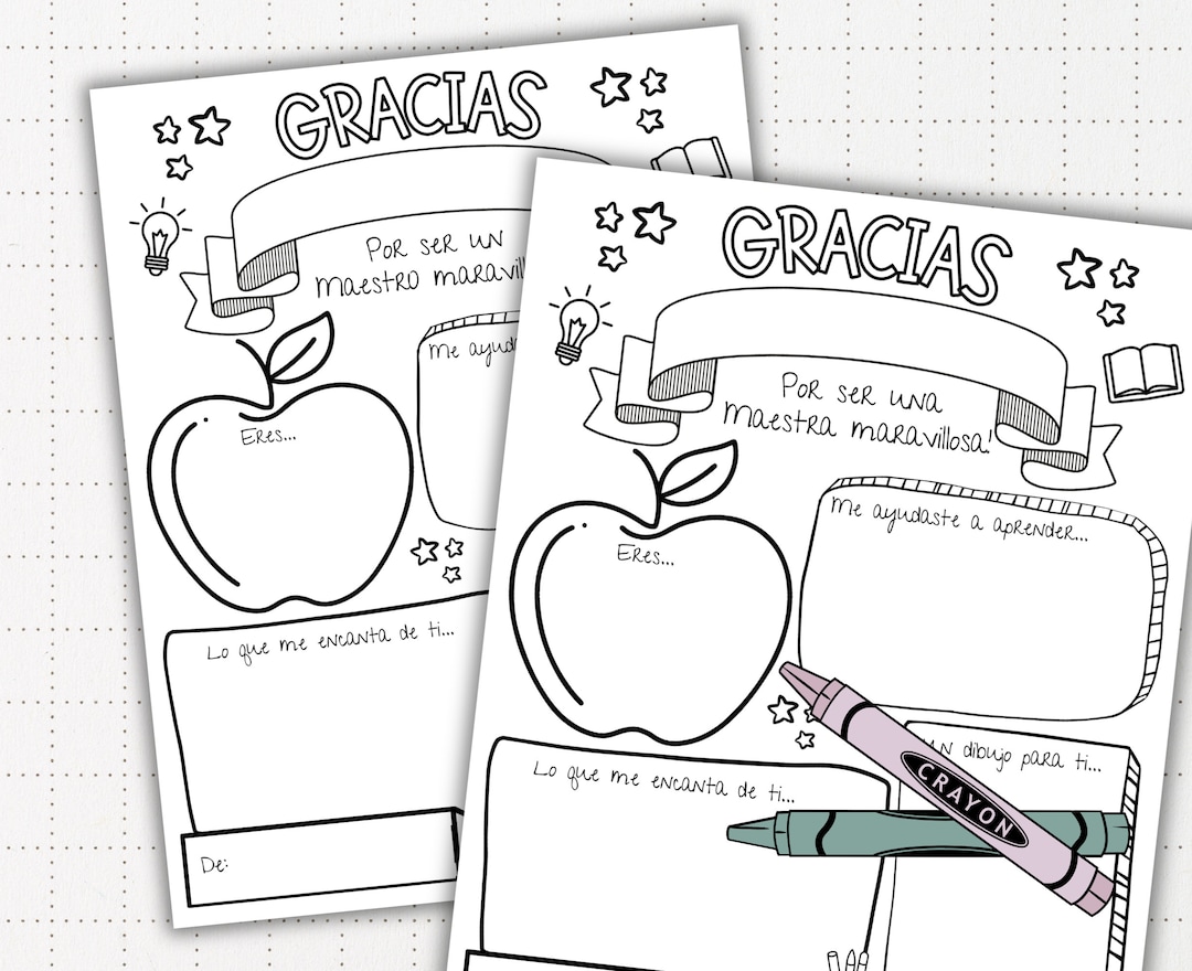 Español Teacher Appreciation Printable | Para Mi Una Maestra ...