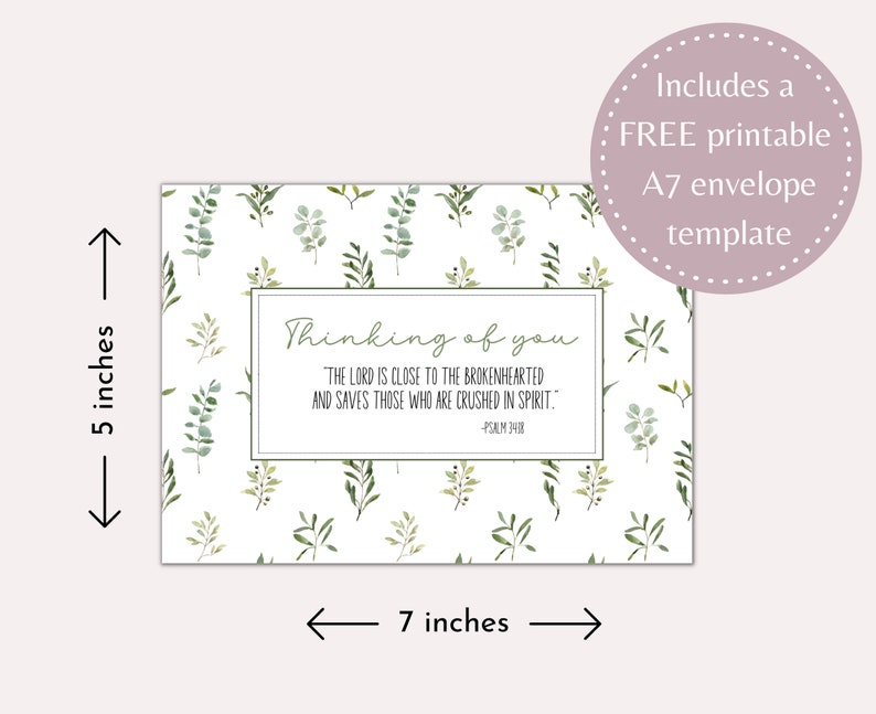 Printable Thinking of You Card Christian Scripture Card - Etsy