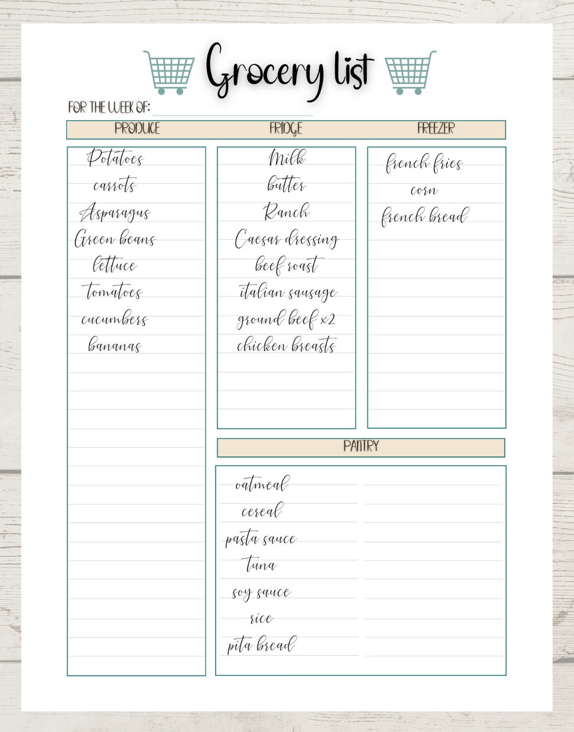 Ultimate Printable Kitchen Inventory Kit - Etsy