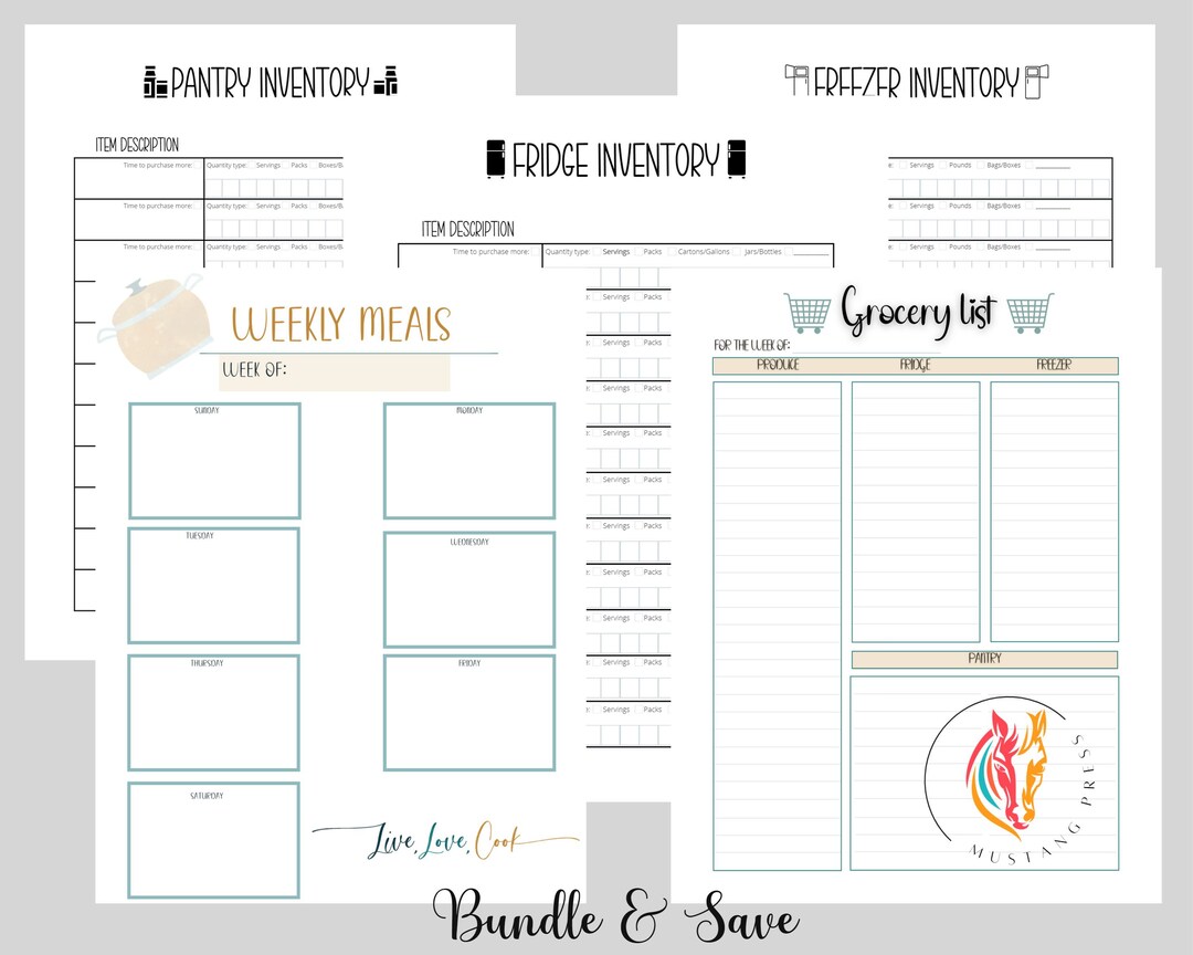 Ultimate Printable Kitchen Inventory Kit - Etsy