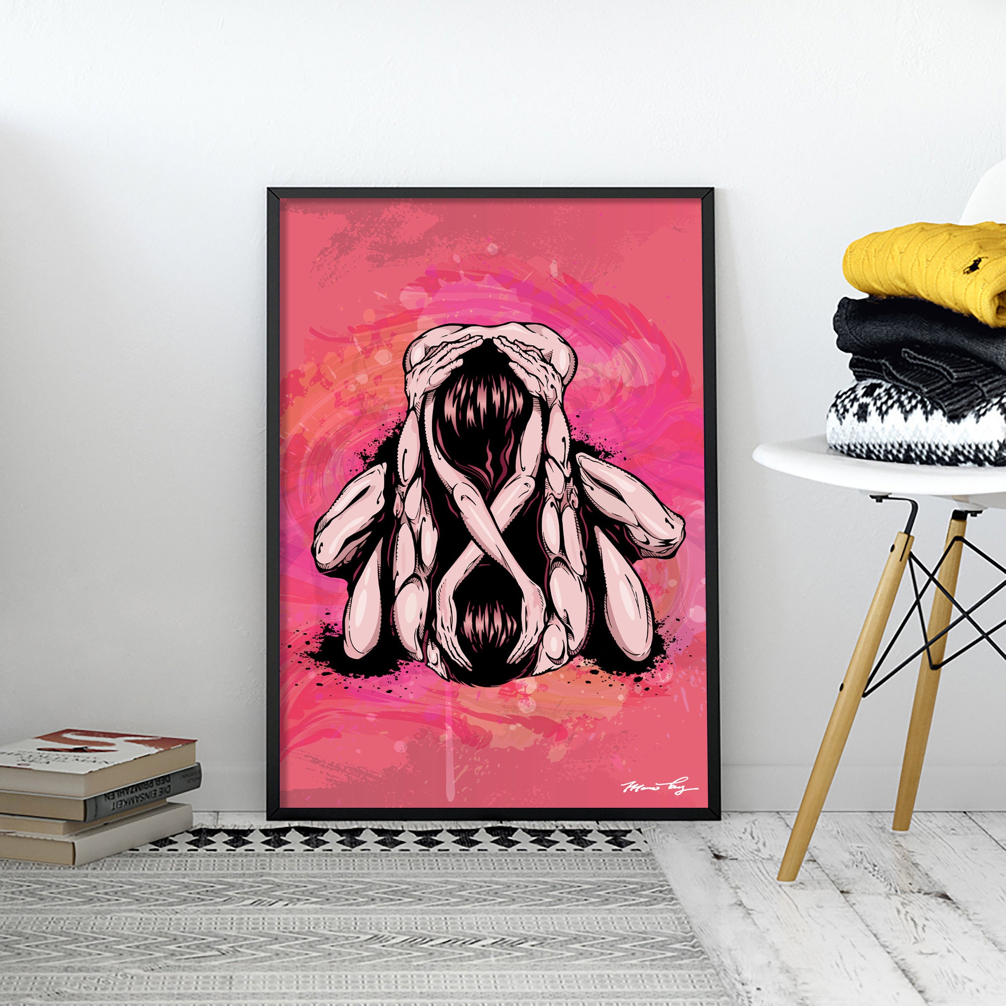 Seduction // Wall Decor // Illustration // Erotic Poster // Digital ...