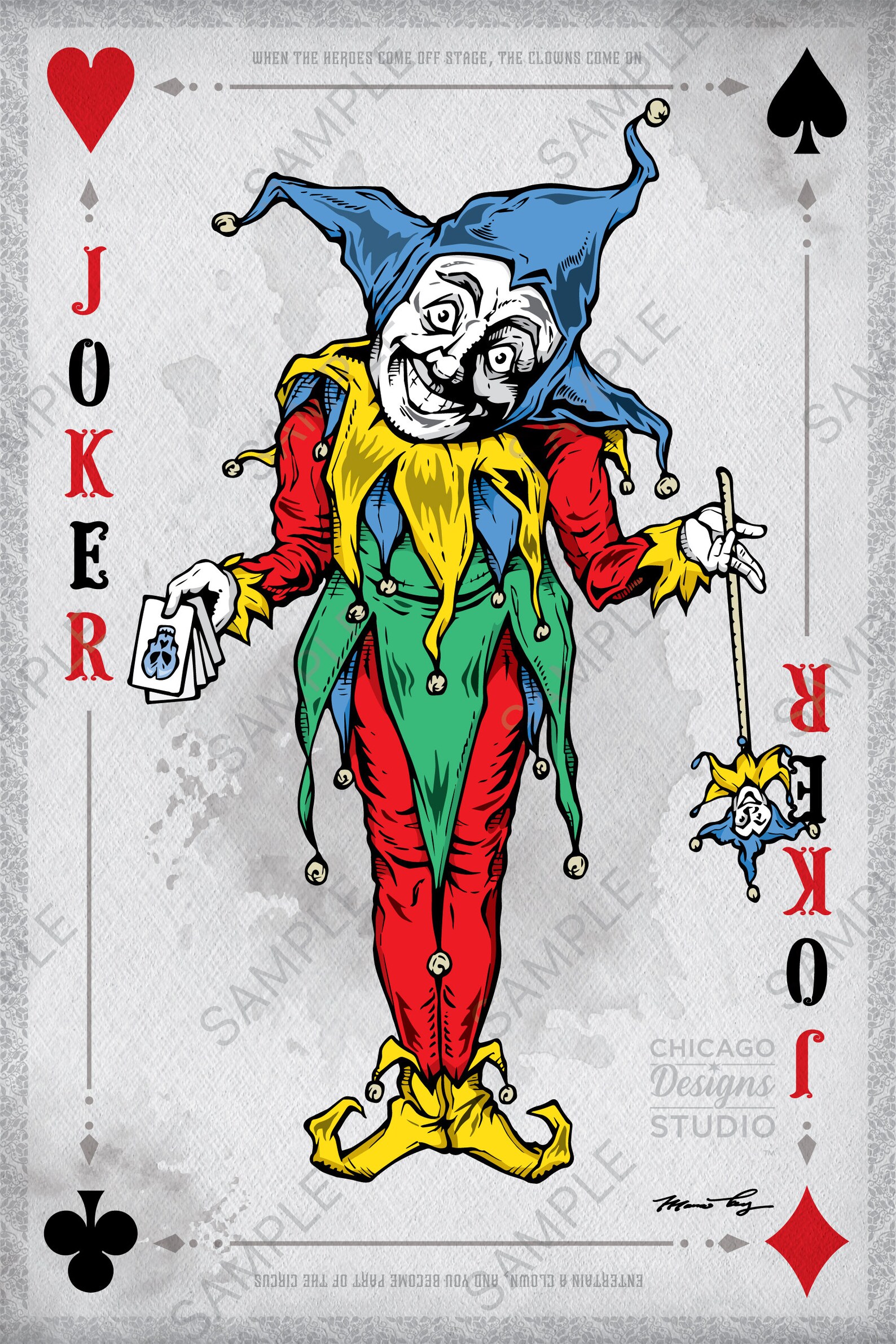 Surely You Jest // Wall Decor // Illustration // Clown Poster ...