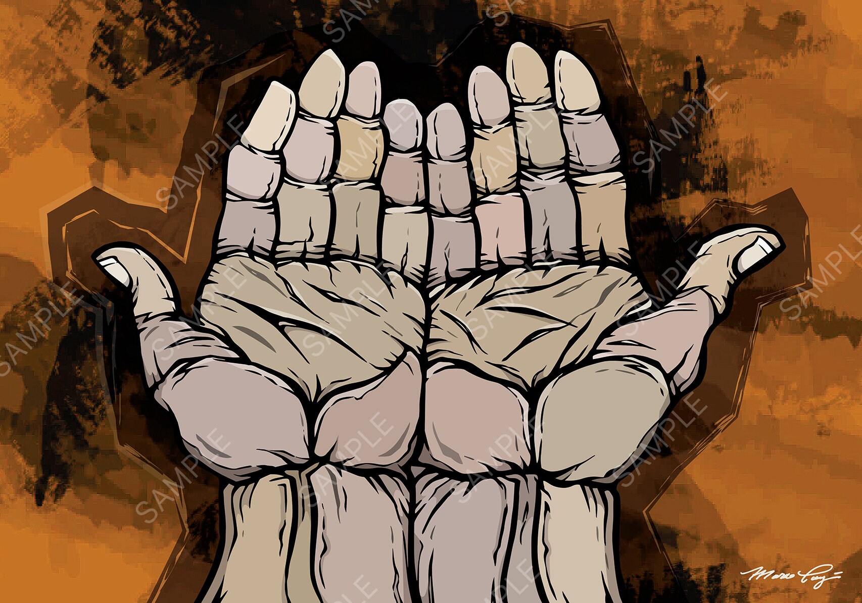 Compassion // Wall Decor // Illustration // Art Poster // Digital ...