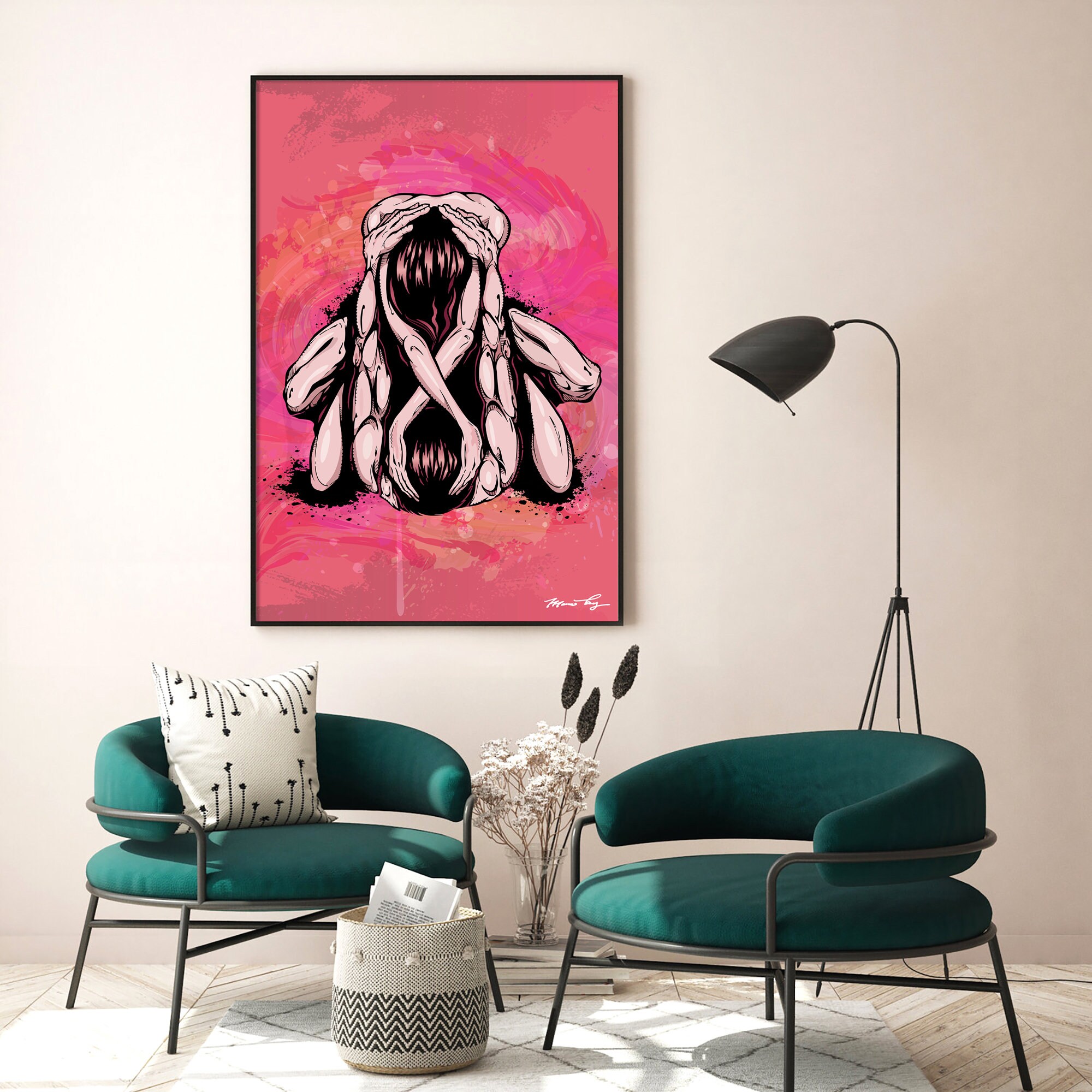 Seduction // Wall Decor // Illustration // Erotic Poster // Digital ...