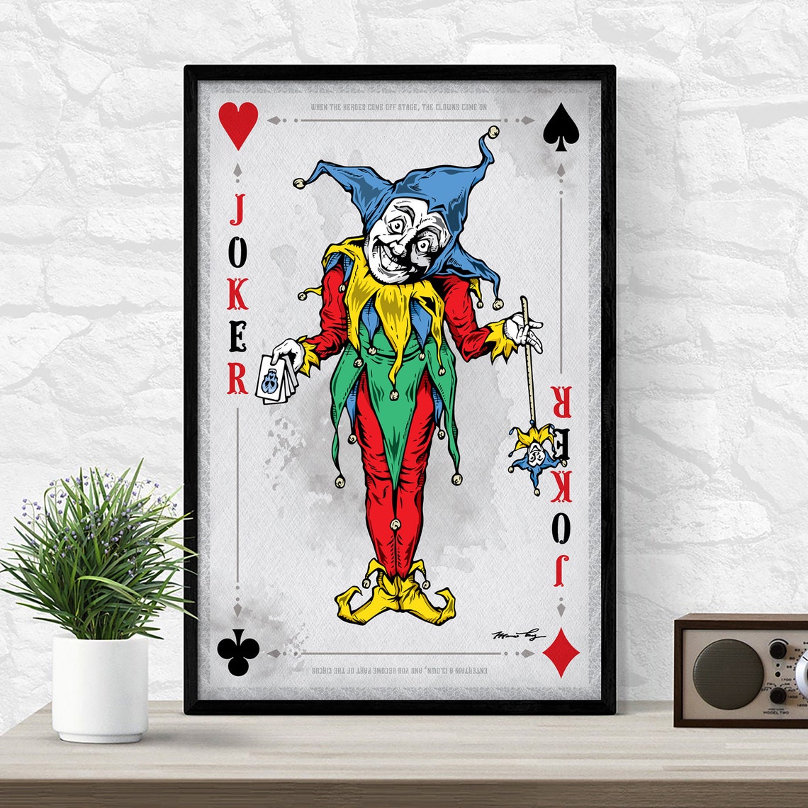 Surely You Jest // Wall Decor // Illustration // Clown Poster ...