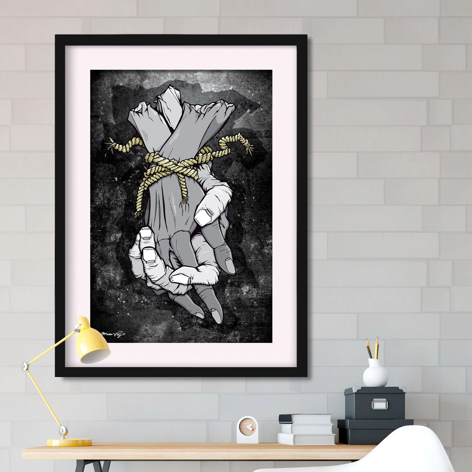 Devotion // Wall Decor // Illustration // Couple Poster // Digital ...