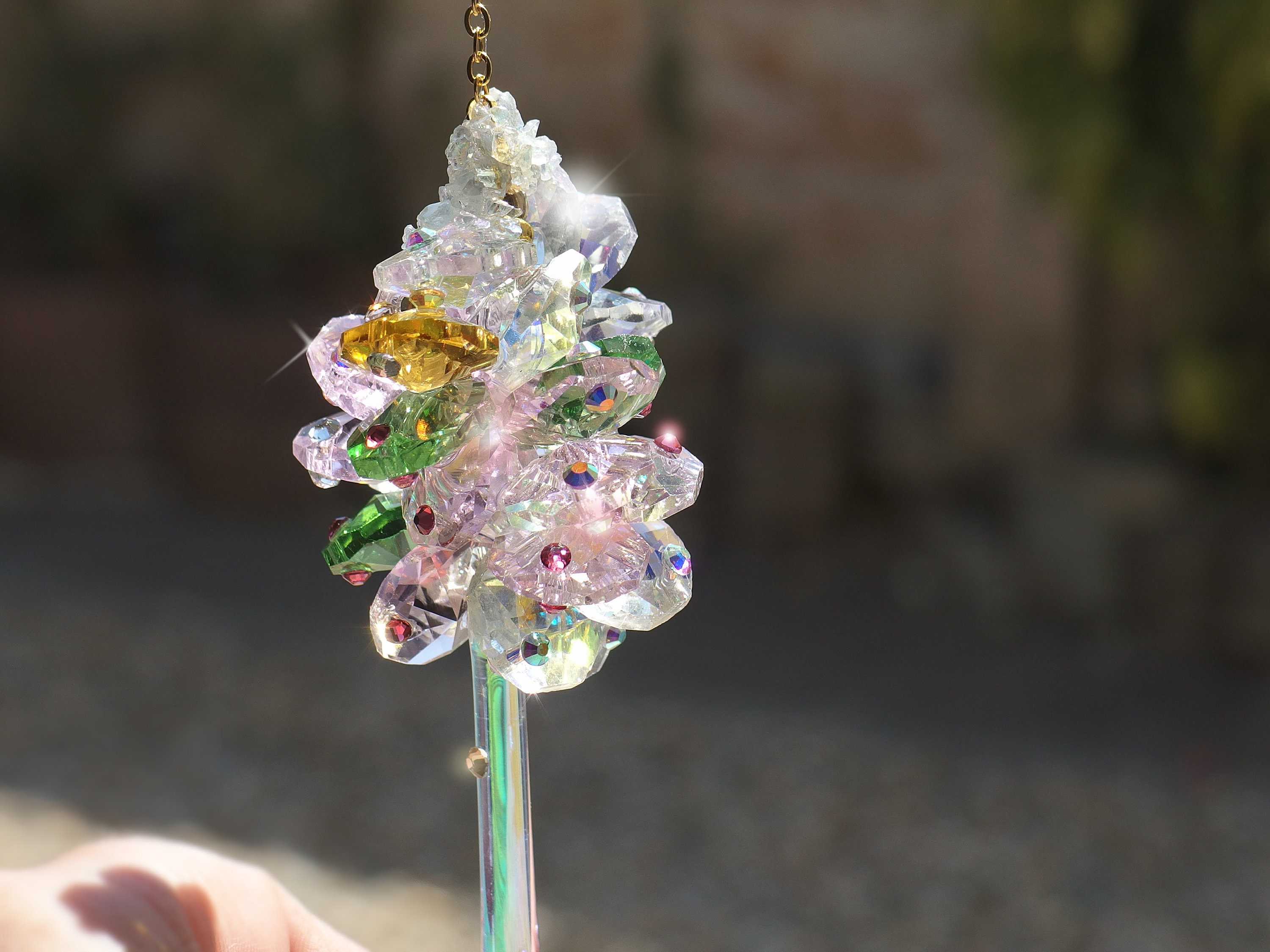 Suncatcher Aurora Borealis Window Crystal Glass Decoration, Handmade ...