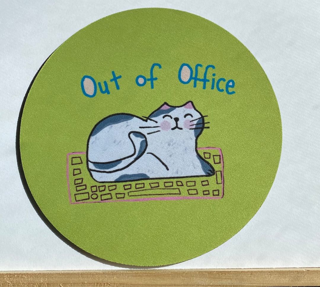 Out of Office Cat Mouse Pad - Etsy