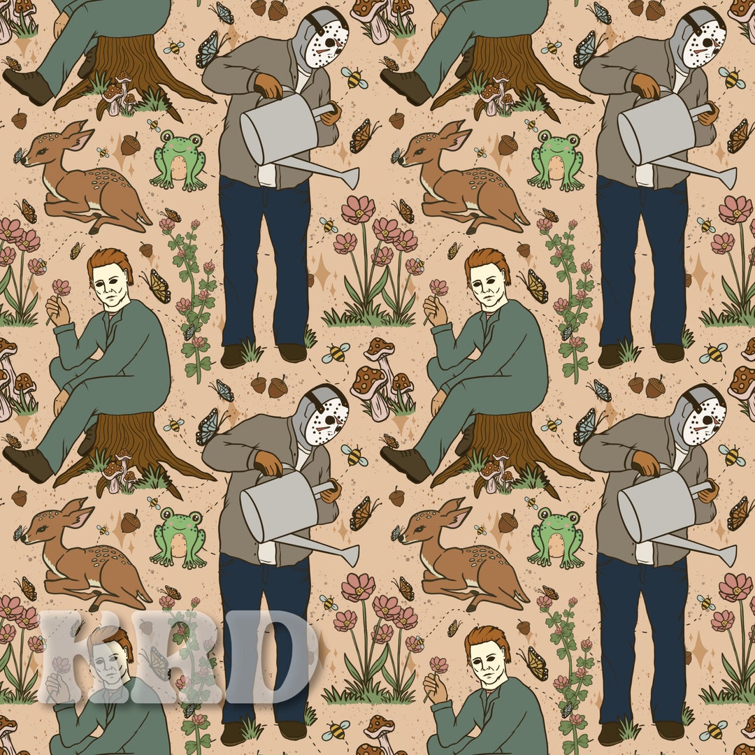 Cottagecore Horror Seamless Pattern Digital Download - Etsy