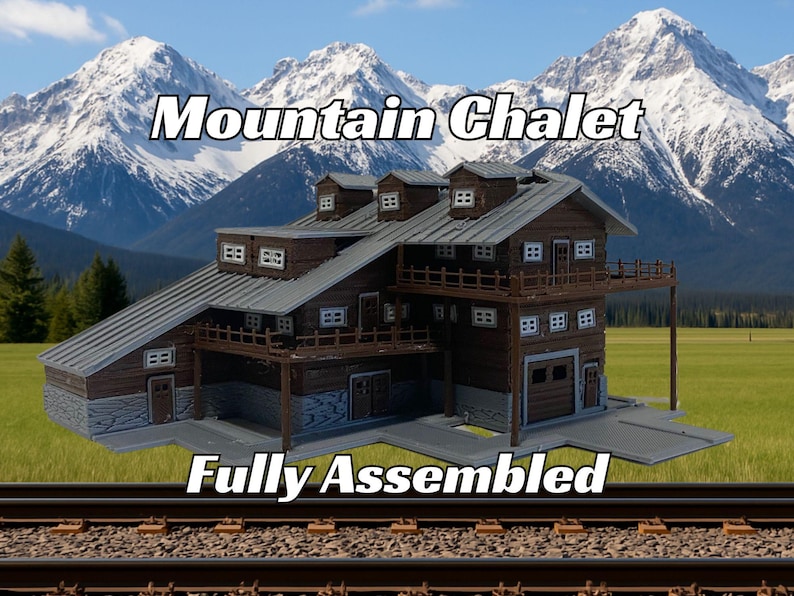 Mountain Chalet Inn - Assembled Model - Holiday Decor Z, N, HO - Model ...