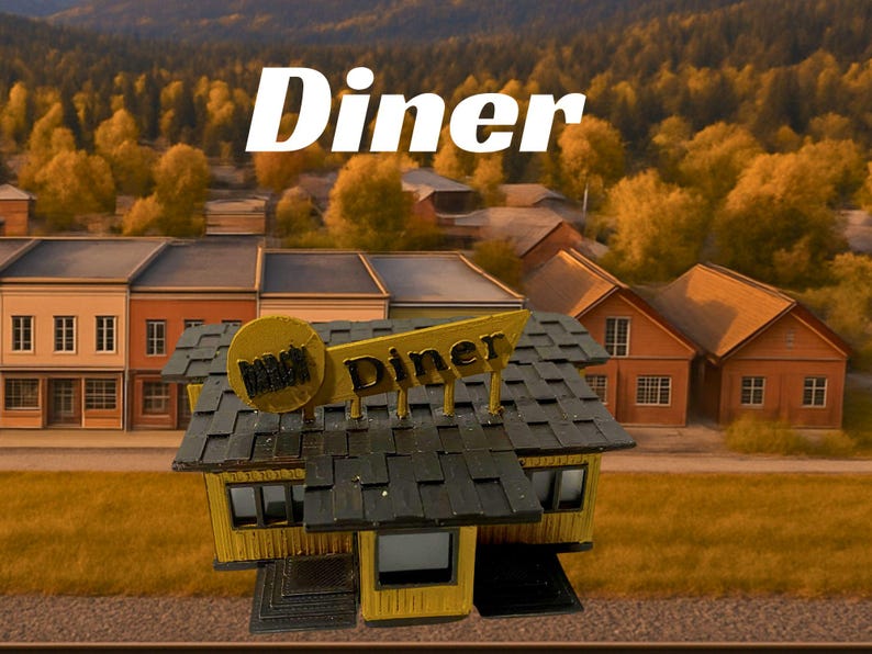 Custom Diner Scale Model Kit - Personalized Sign - T, 1/330, Z, N, 1/ ...