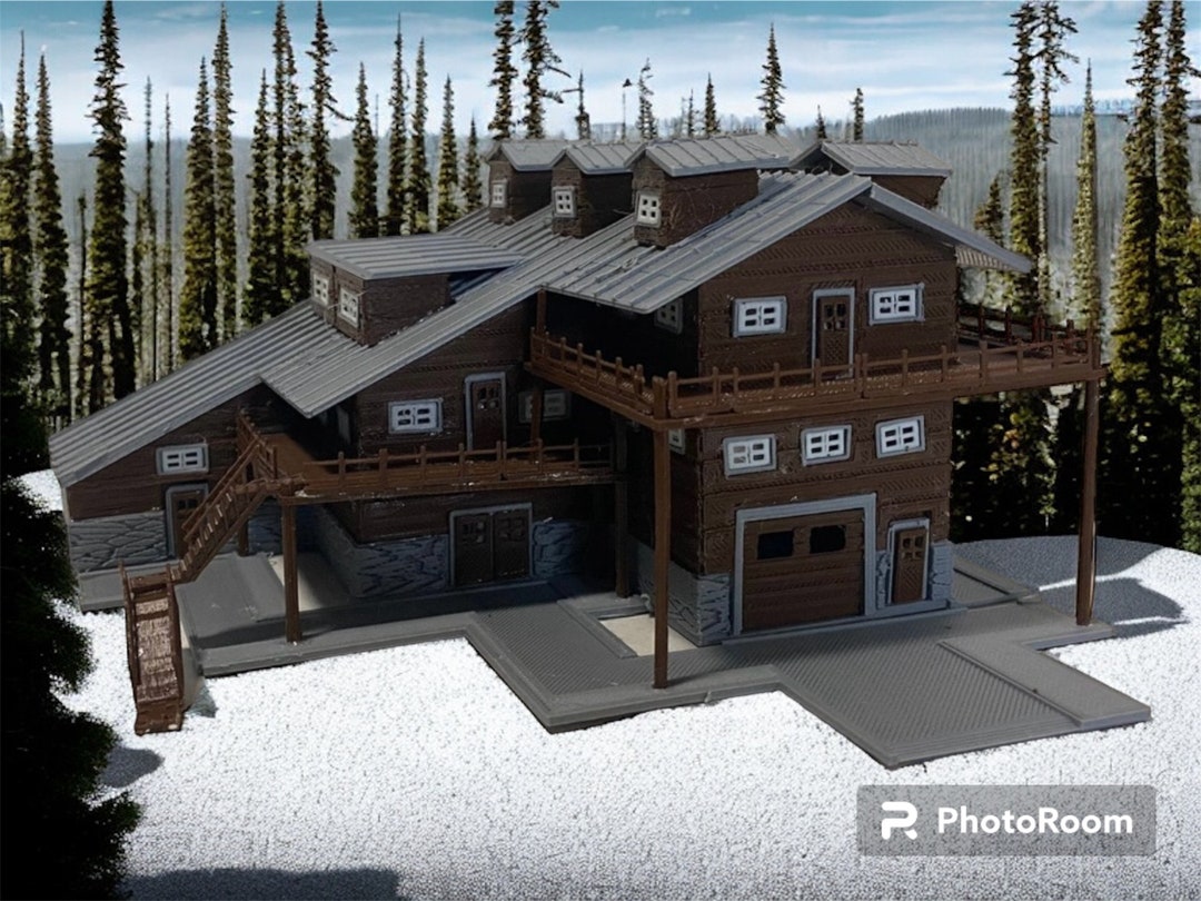 Mountain Chalet Inn - Assembled Model - Holiday Decor Z, N, HO - Model ...