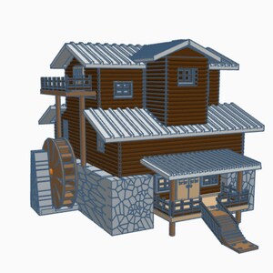 Water Mill Scale Model Kit DIY Build With Video Guide T, 1/330, Z, N, 1 ...