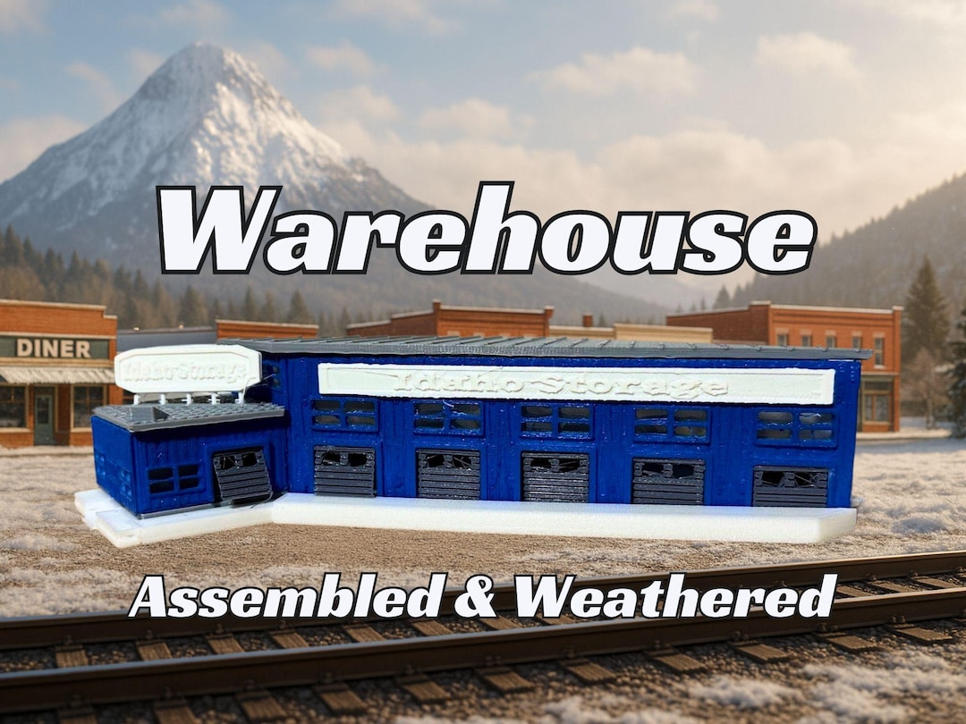 Assembled & Weathered Warehouse - Model Railroad Cabin | T Scale, Z ...