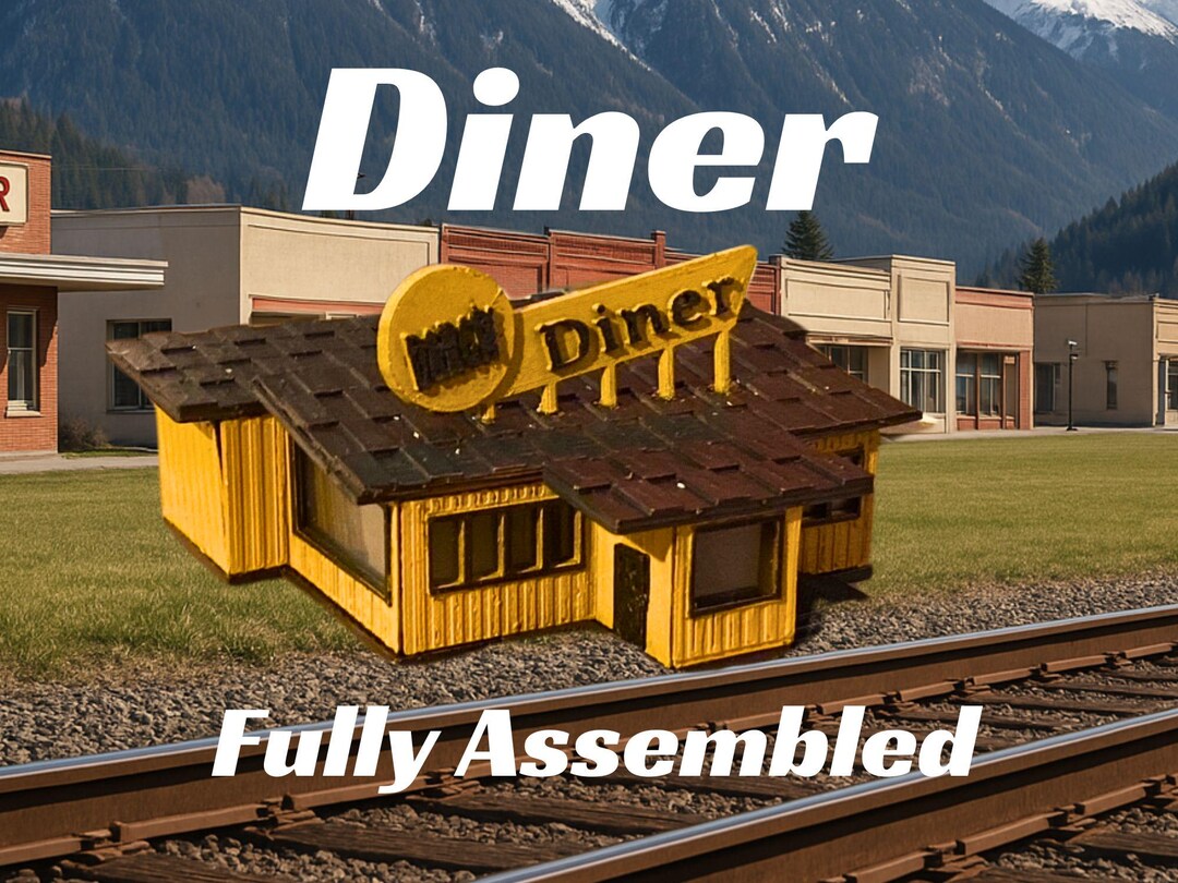 Assembled Diner Model - Custom Paint Option! T, Z, N, 1/144, HO, S, O ...