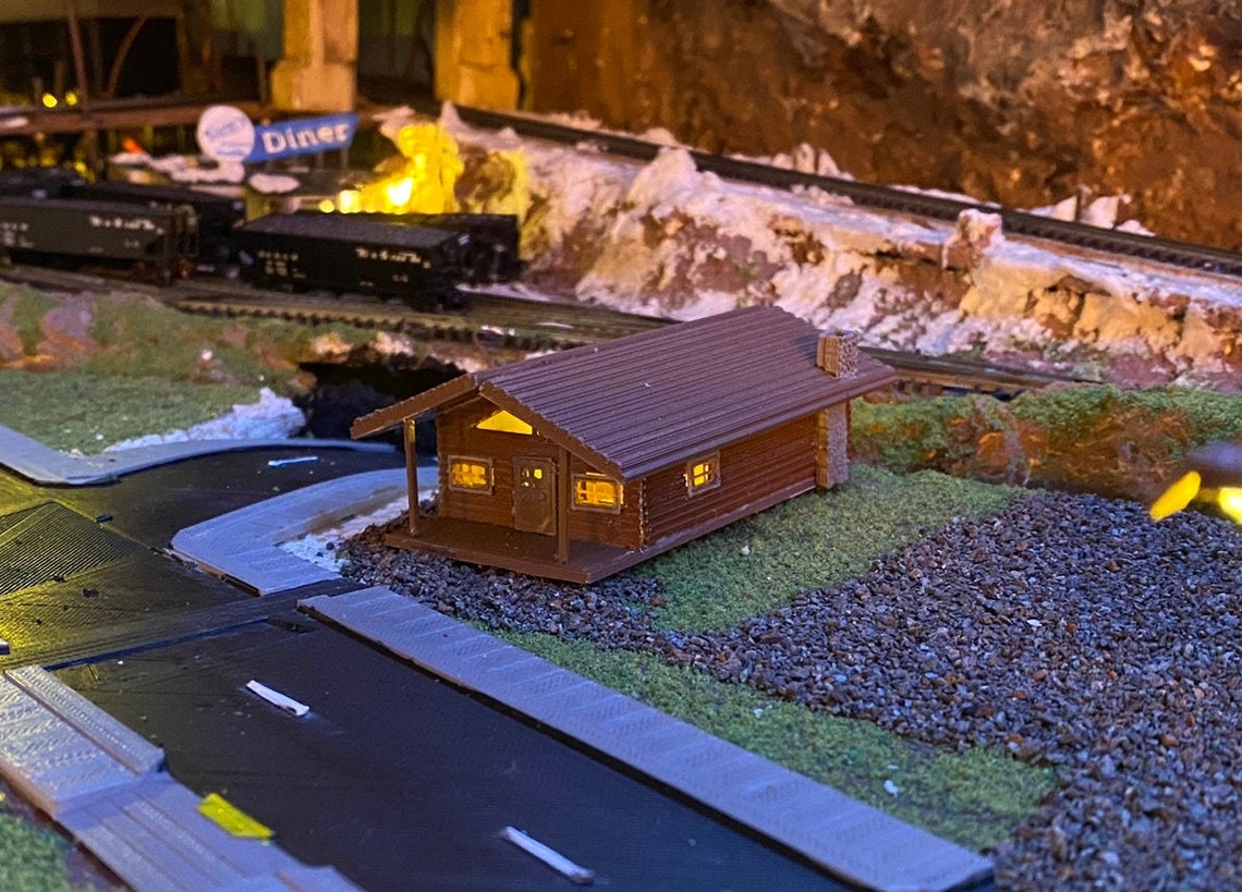 Assembled Scale Model Structure Kit uncle Digger's Cabin Z 1/220, N 1/ ...