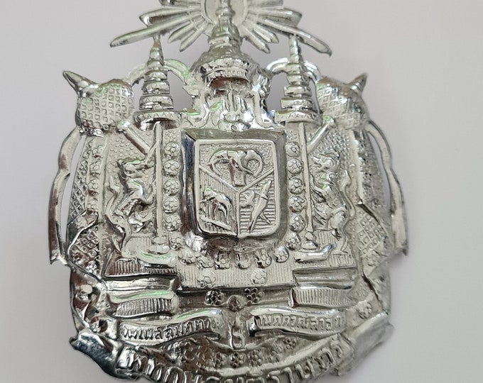 Thailand Police Hat Badge, Thai Police Badge - Etsy