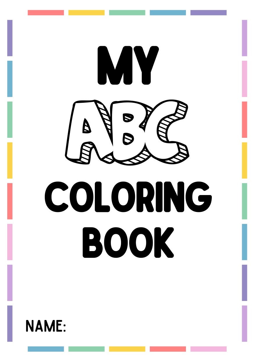 My ABC Coloring Book/ Alphabet Coloring Book - Etsy